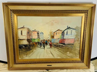 Impressionistic Oil on Canvas Framed and Signed by Artist M. Rondelli