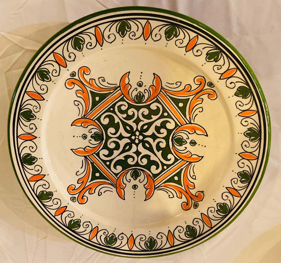 Handmade Large Colorful Ceramic Serving Decorative, Center Table Plate