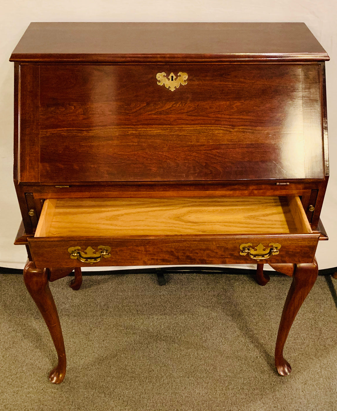 Queen Anne Style Slant Front Desk in the Manner of Baker