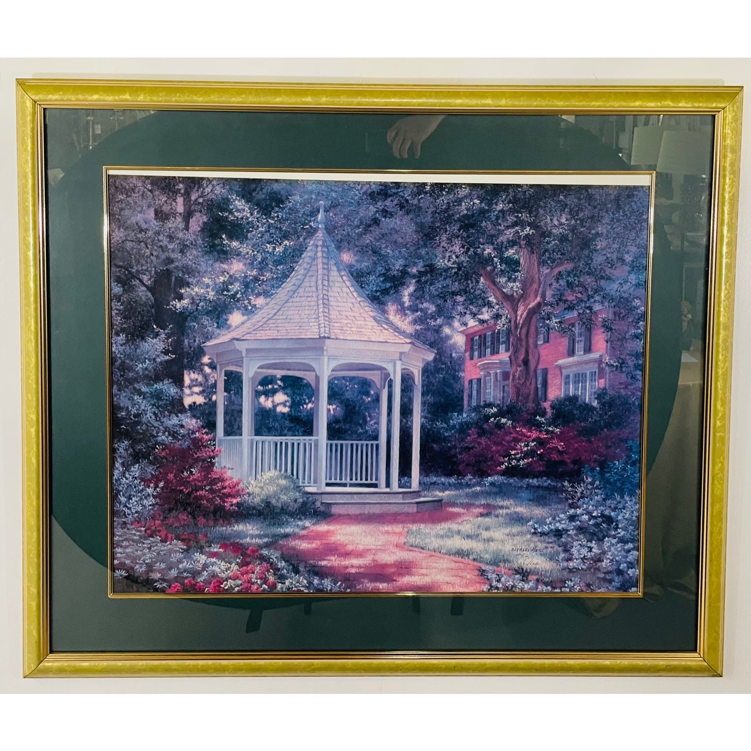 Barbara Hails Landscape Print Matted, Framed an Signed